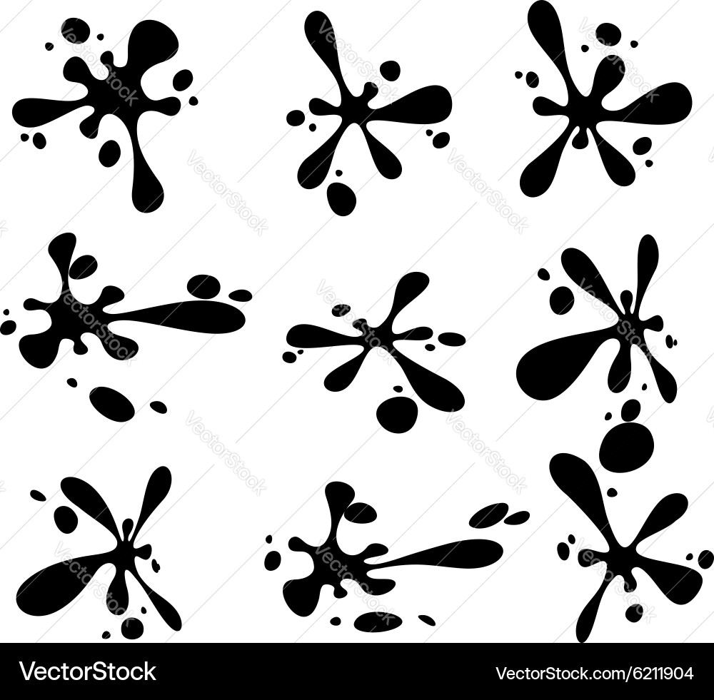 Ink blot droplet Royalty Free Vector Image - VectorStock
