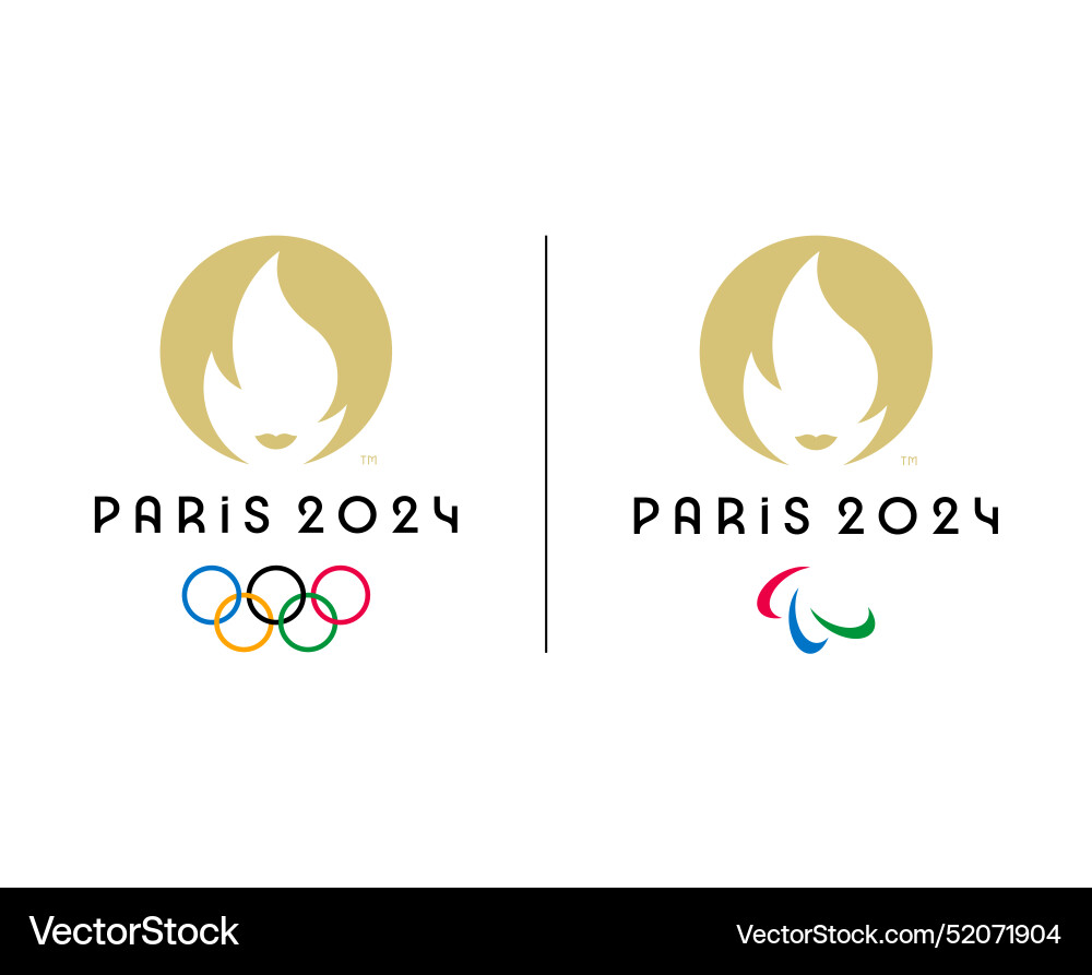 Paris 2024 olympics games and paralympics Vector Image