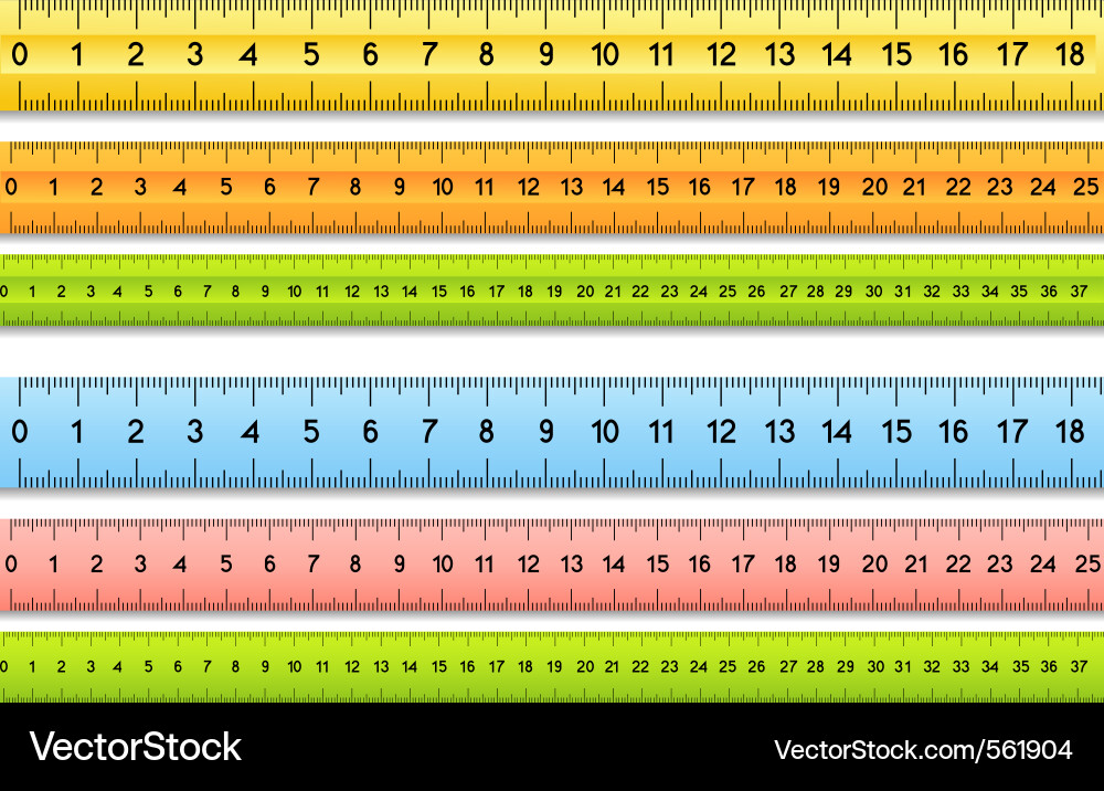 Set of Rulers Royalty Free Vector Image - VectorStock