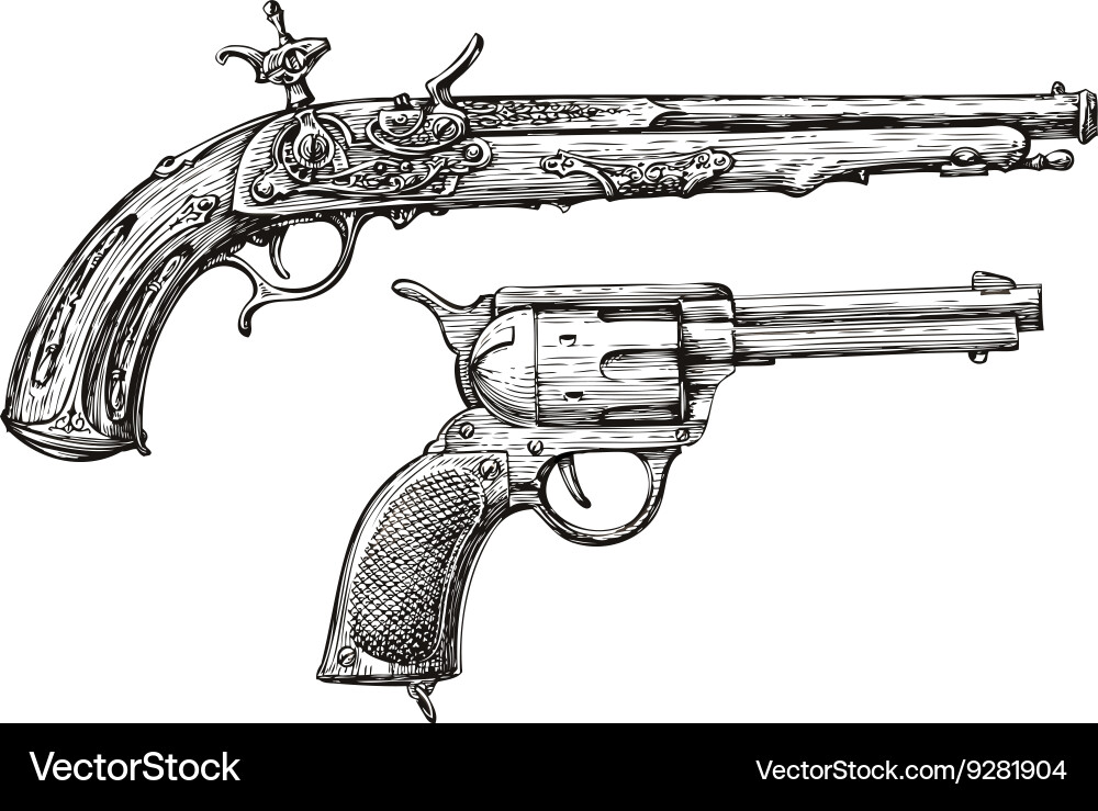 Vintage Musket Illustration Royalty Free Vector Image