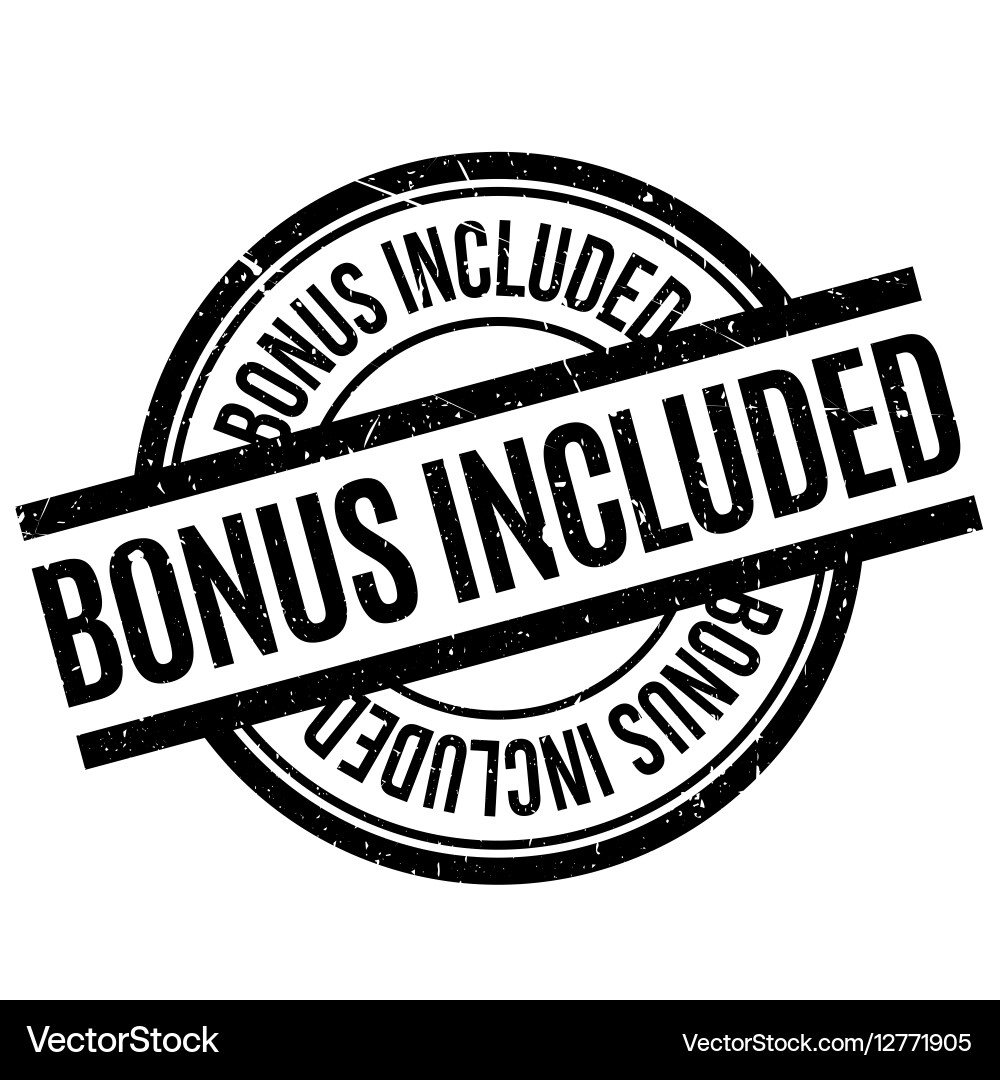 Bonus included rubber stamp Royalty Free Vector Image