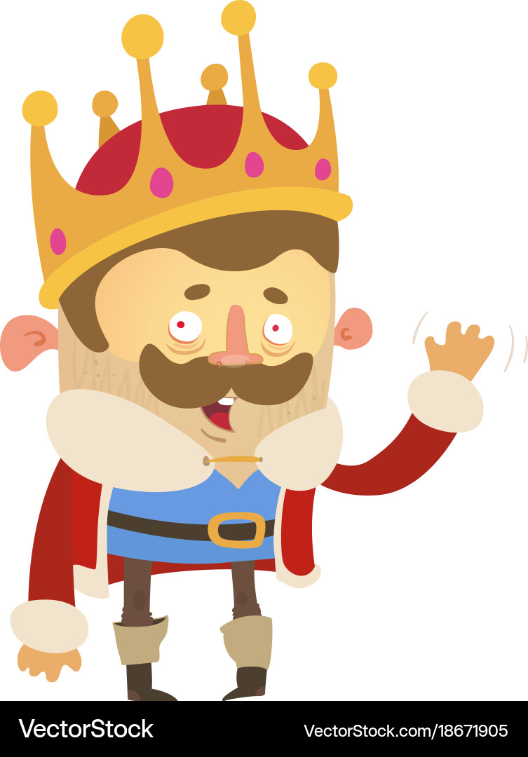 Cartoon King Character Royalty Free Vector Image