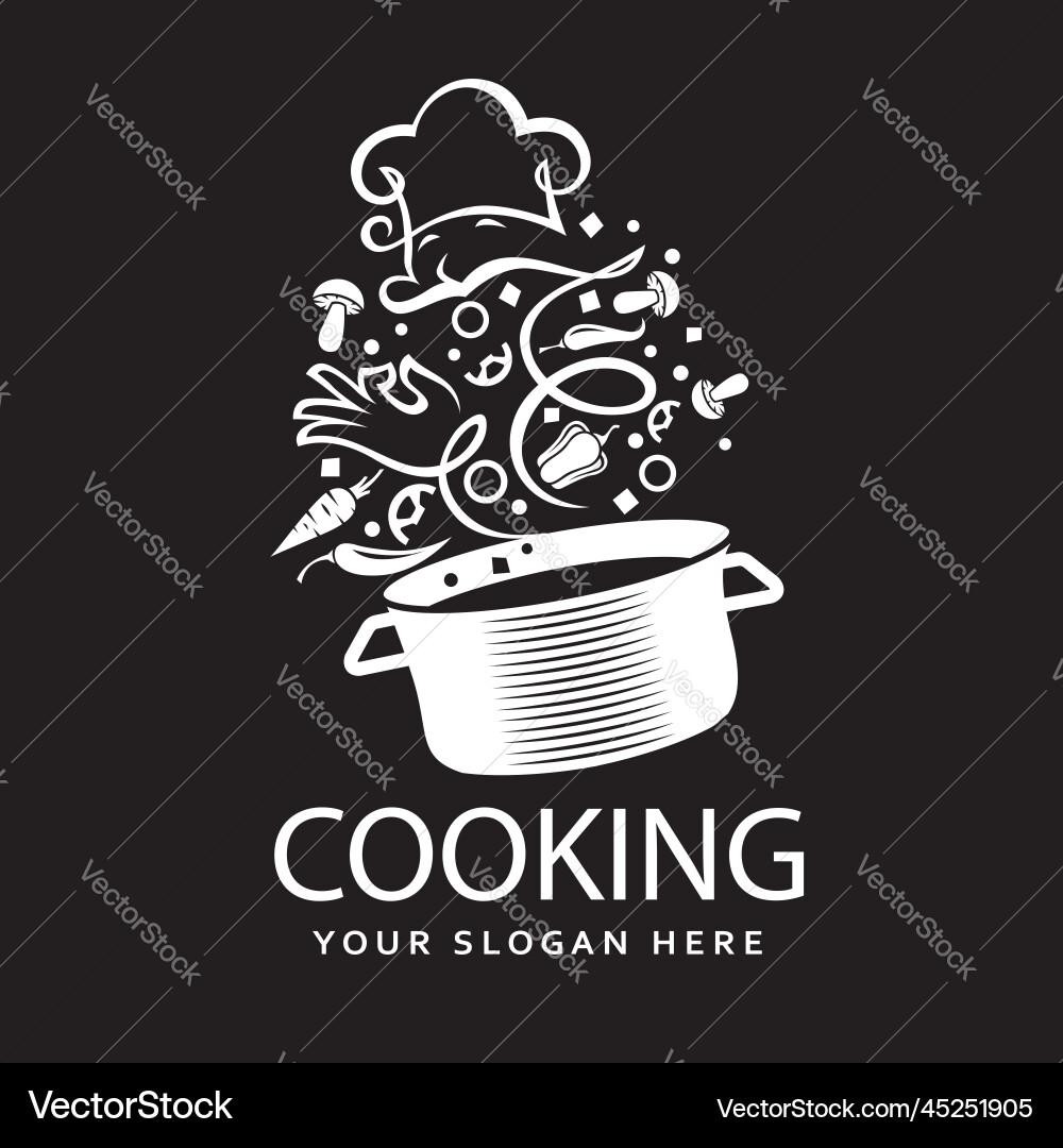 Cooking process on pan Royalty Free Vector Image
