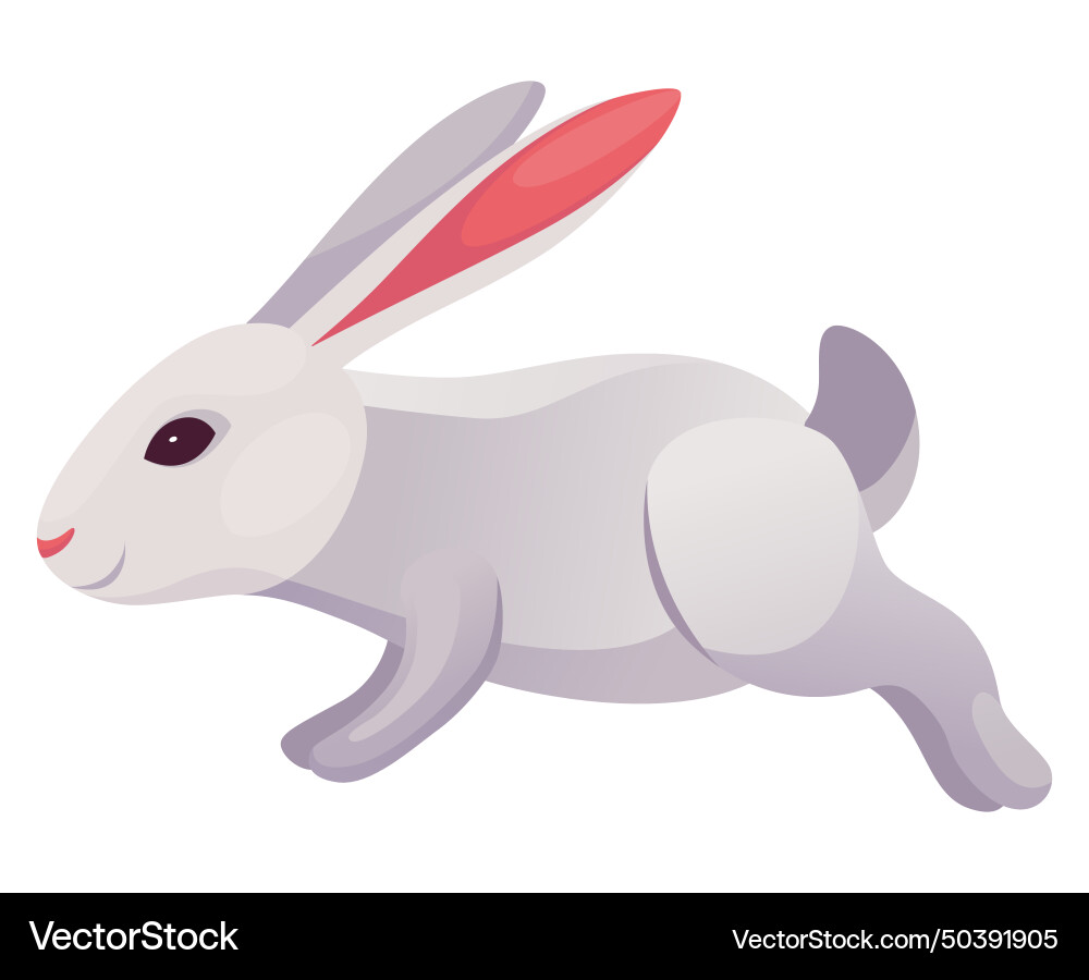 Rabbit animation icon bunny jump or running Vector Image