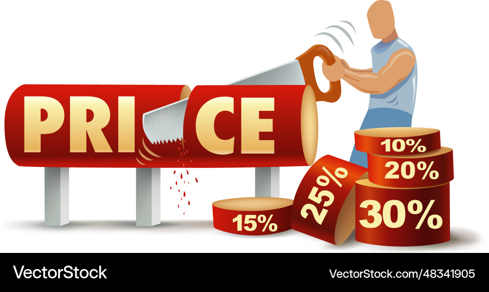 Sale and discounts cut prices Royalty Free Vector Image