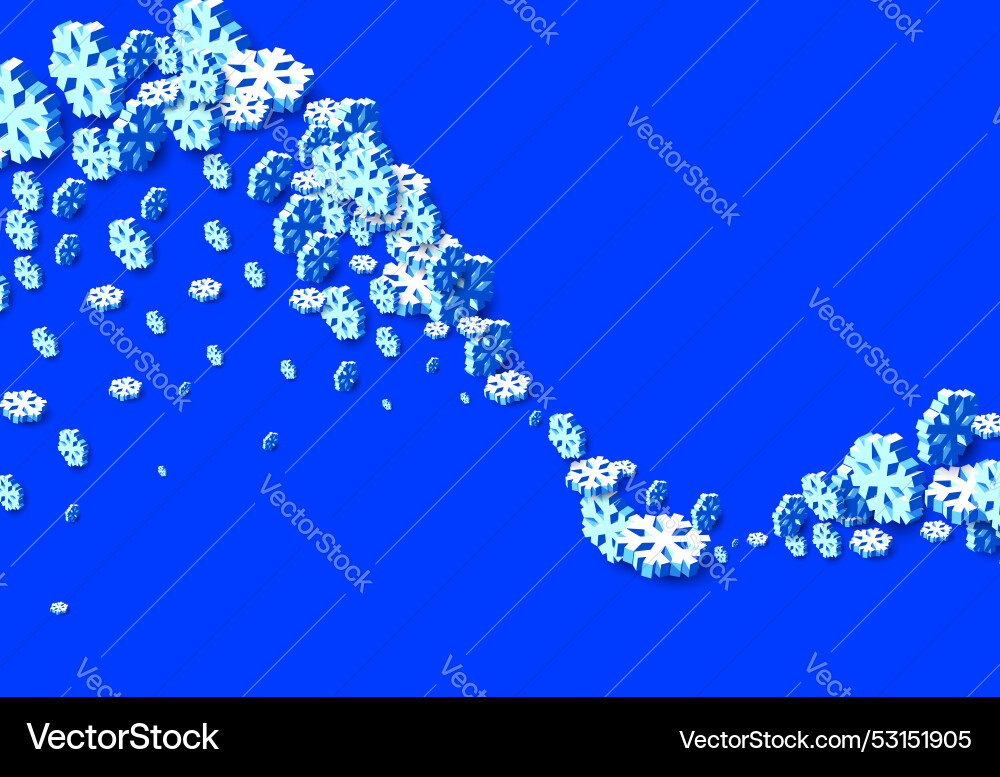 Winter background with snowstorm and sprayed Vector Image
