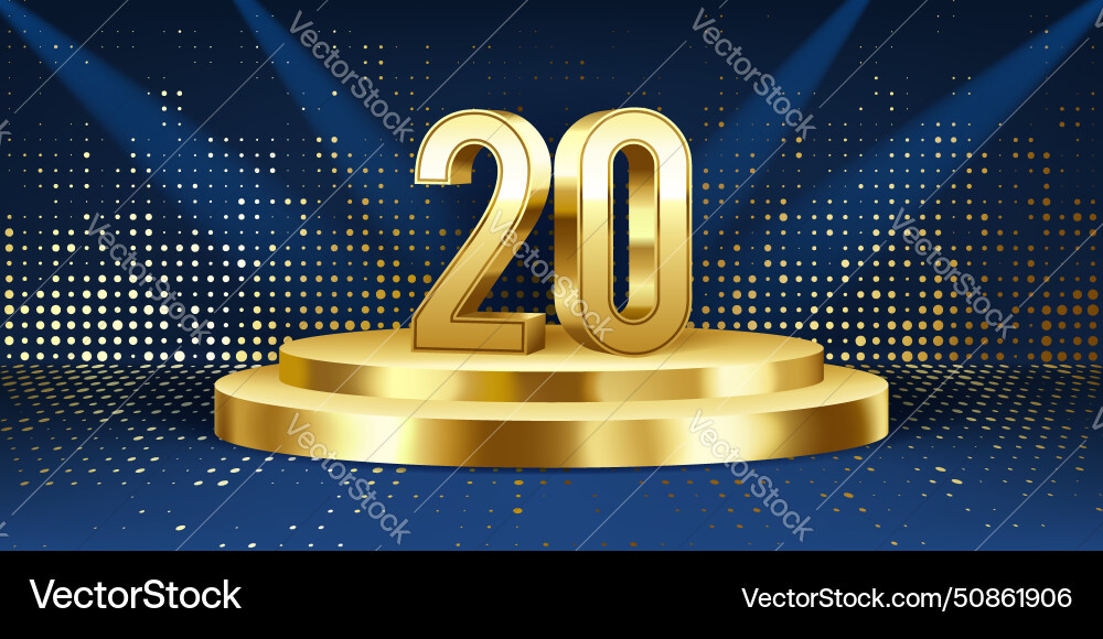 20th year anniversary background Royalty Free Vector Image