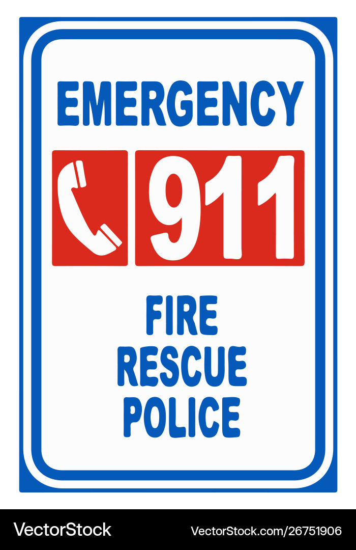 911 emergency call phone icon Royalty Free Vector Image