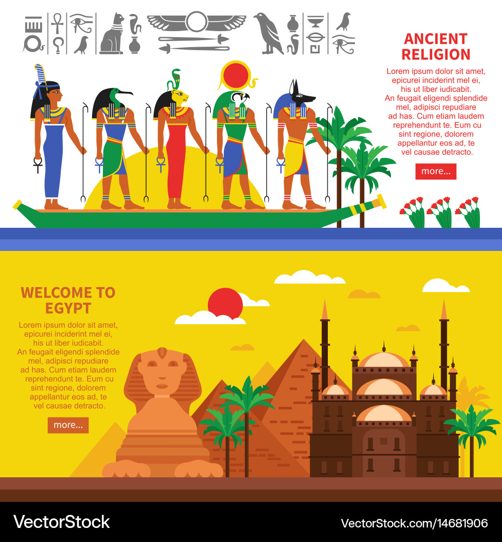Ancient Egypt Banners Royalty Free Vector Image