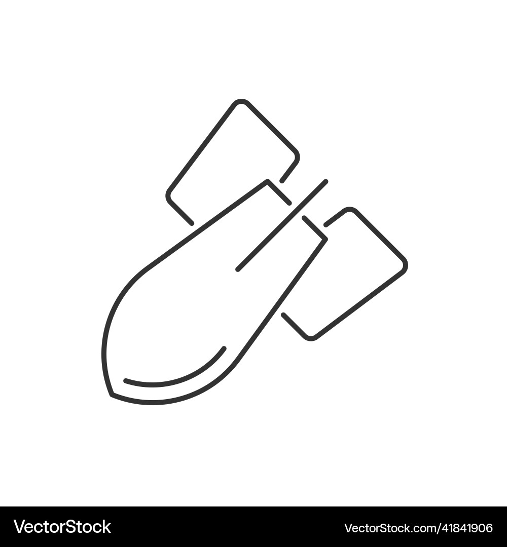 Aviation bomb line icon Royalty Free Vector Image