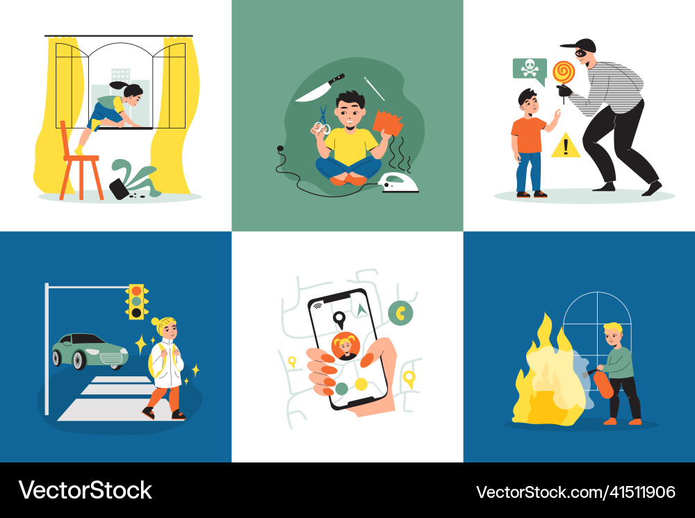 Children safety design concept Royalty Free Vector Image