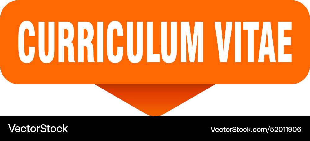 Curriculum vitae sticker sign Royalty Free Vector Image