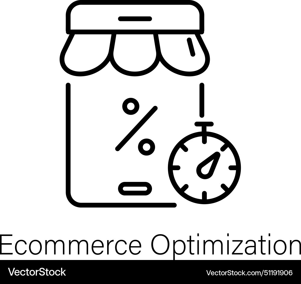 Ecommerce optimization Royalty Free Vector Image