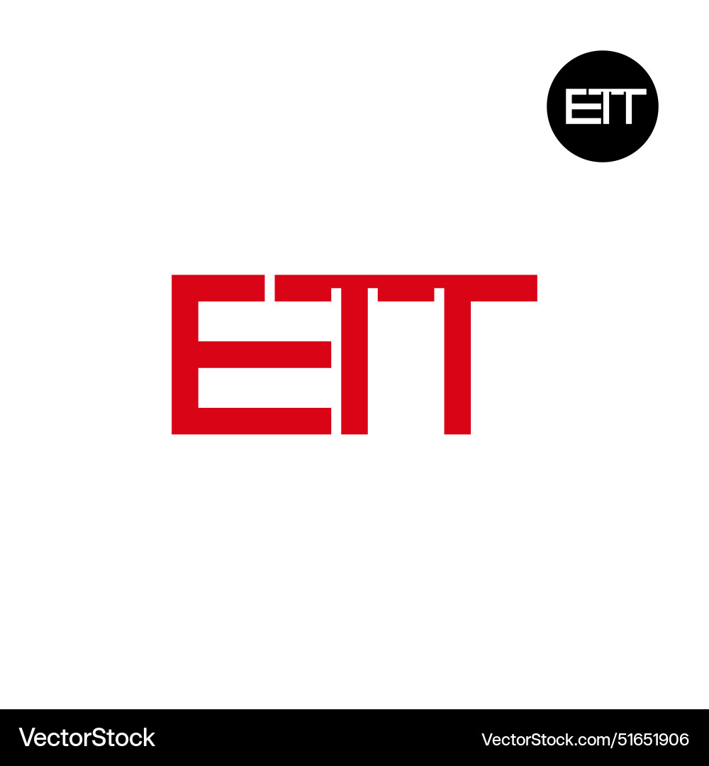 Ett logo letter monogram design Royalty Free Vector Image