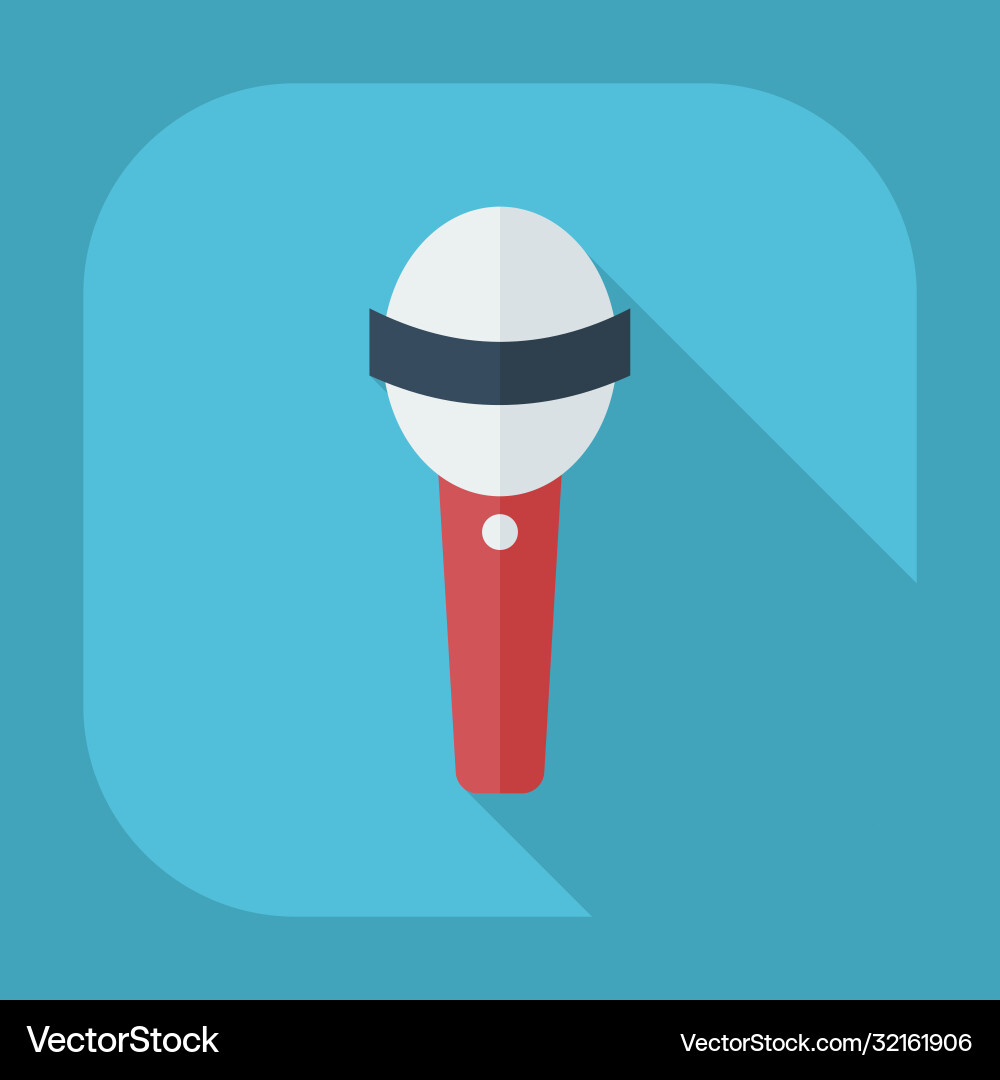 Flat modern design with shadow icons microphone Vector Image
