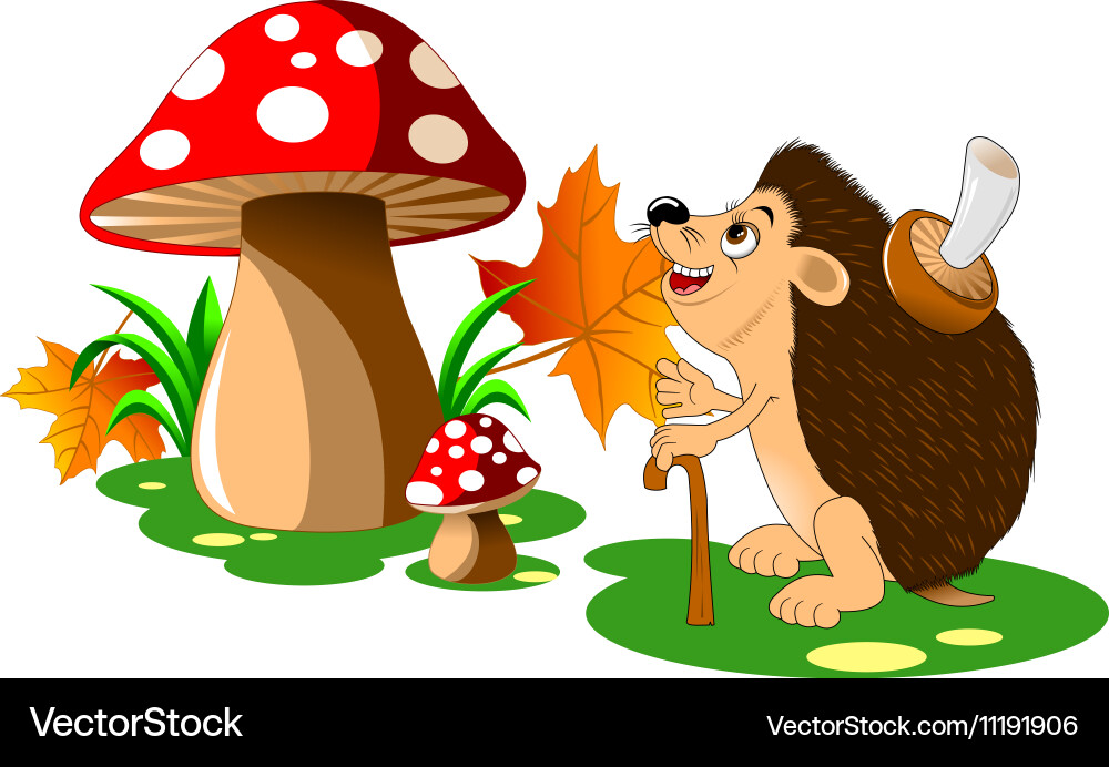 Hedgehog cartoon Royalty Free Vector Image - VectorStock