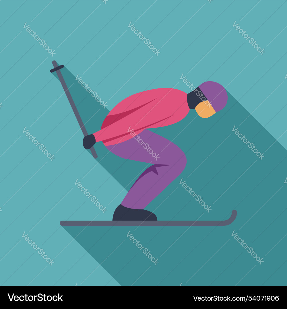 Professional skier performing downhill skiing Vector Image