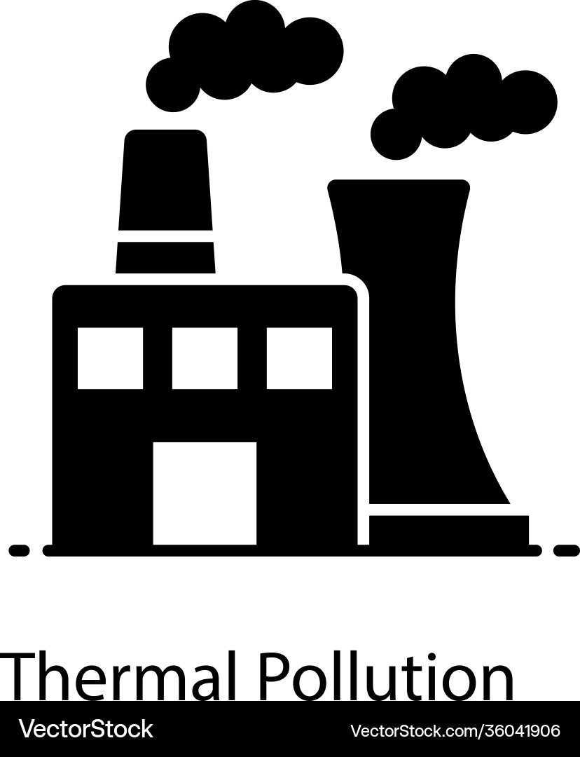 Thermische Verschmutzung Lizenzfreies Vektorbild