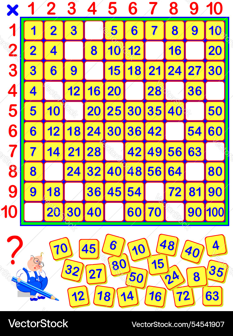 Educational page for children some numbers have Vector Image