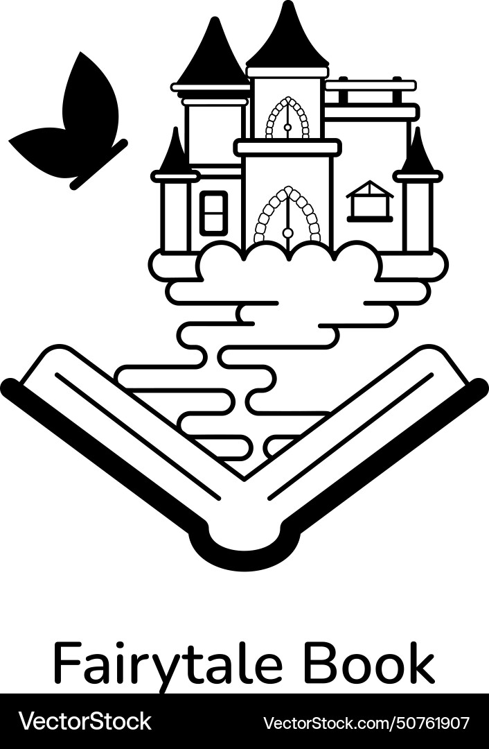 Fairytale book Royalty Free Vector Image - VectorStock