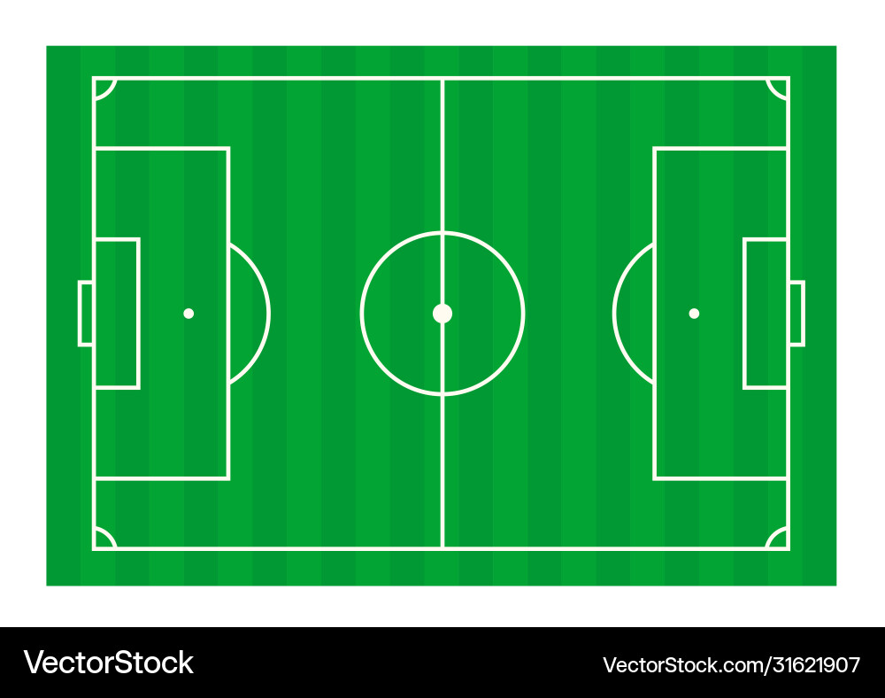 Football playground schematic drawing simple Vector Image