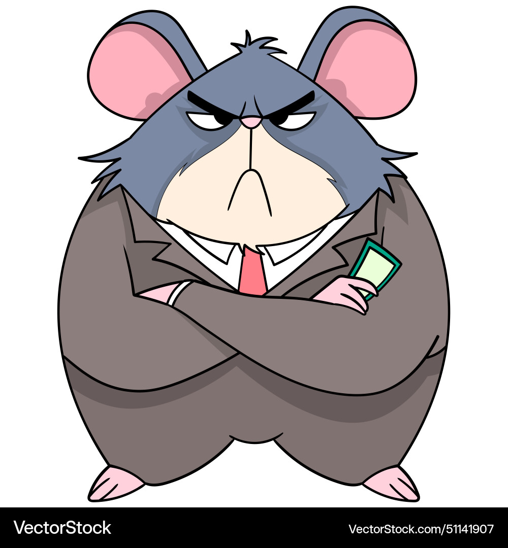 Greedy looking rats wearing cool suits Royalty Free Vector