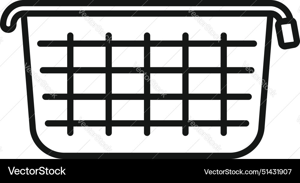 Line art shopping basket icon Royalty Free Vector Image