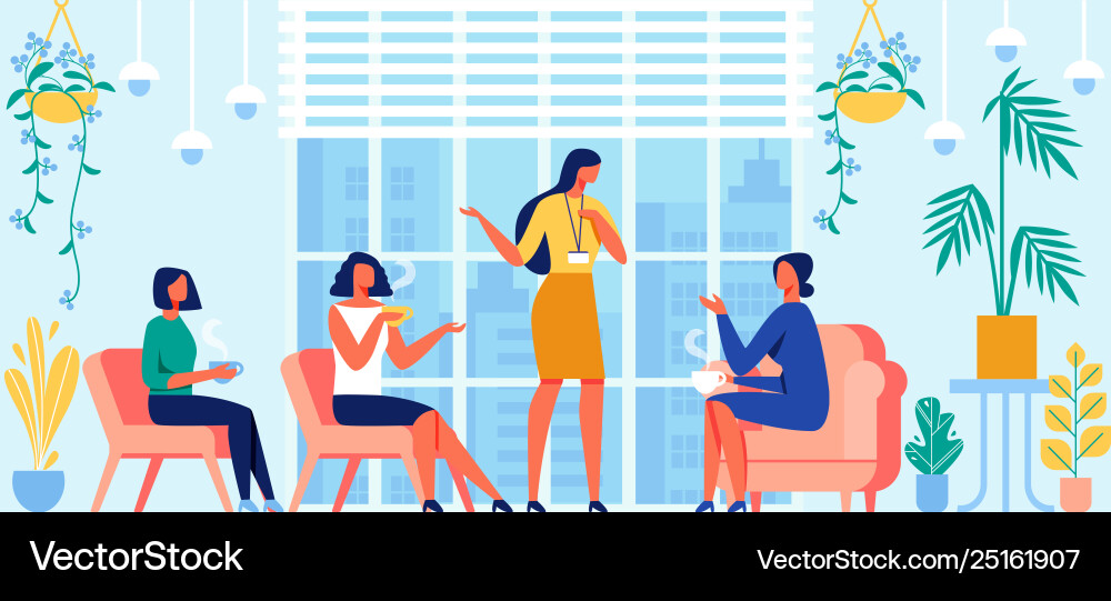 Womens psychological training with coach help Vector Image