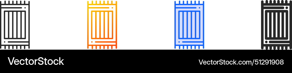 Carpet iconthin linear gradient blue stroke Vector Image