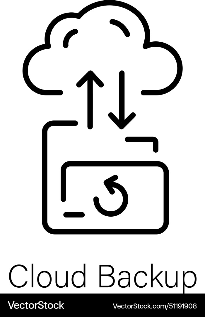 Cloud backup Royalty Free Vector Image - VectorStock