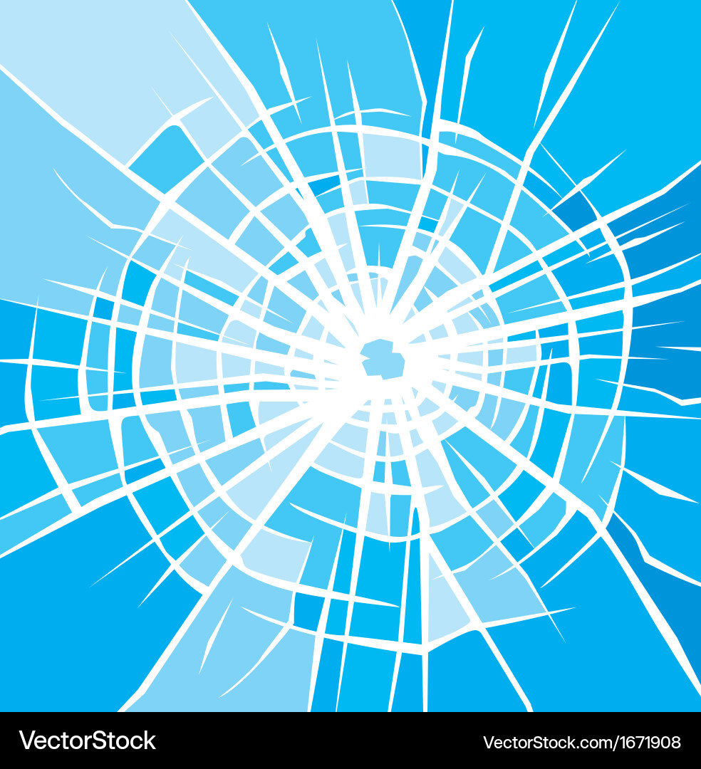 Cracked Glass Shatter Background Royalty Free Vector Image