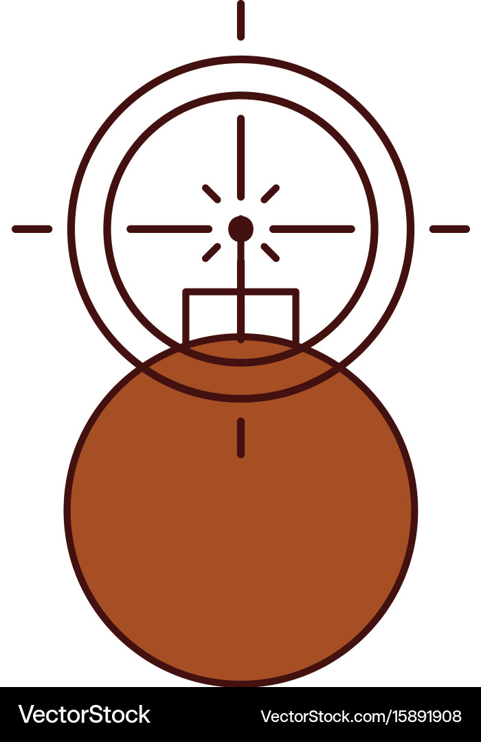 Explosive boom with target Royalty Free Vector Image