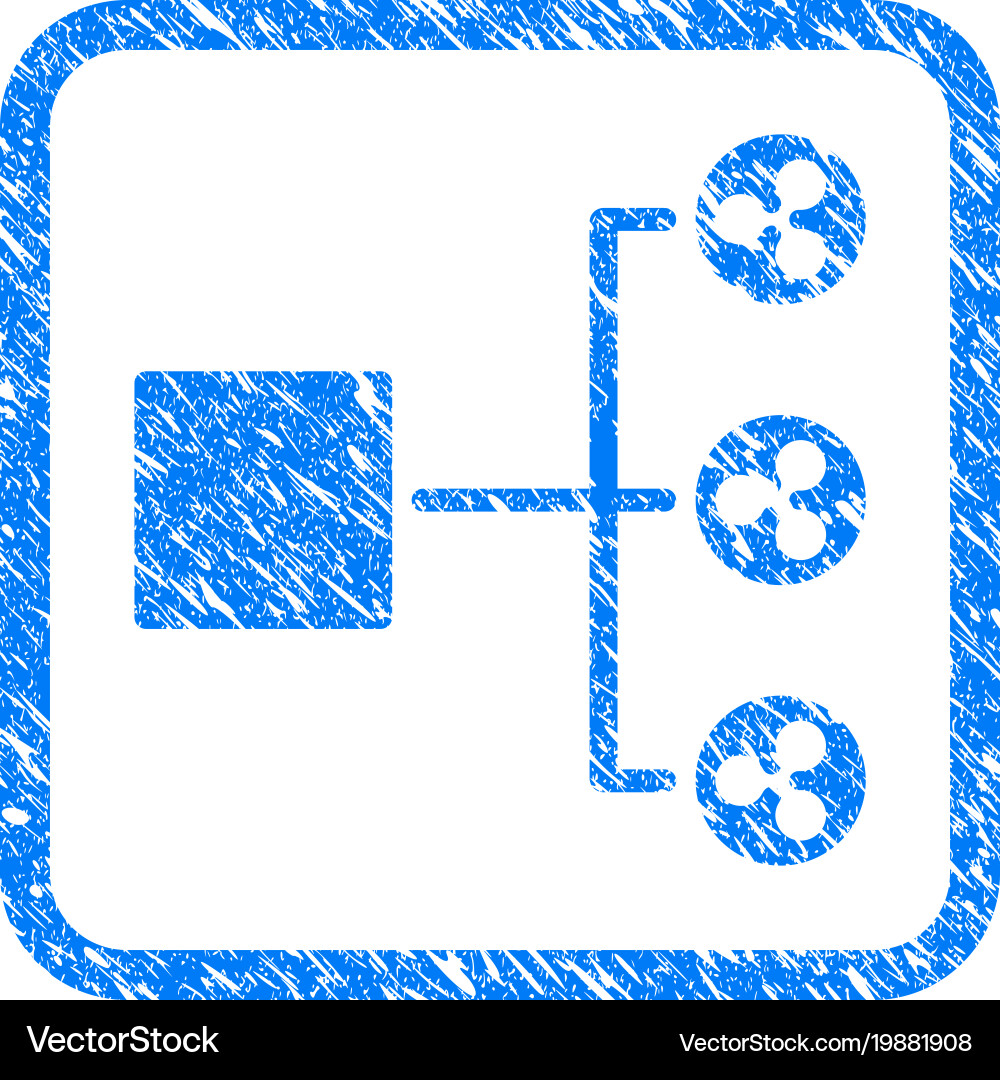 Ripple Struktur Diagramm gerahmt Stempel Vektorbild