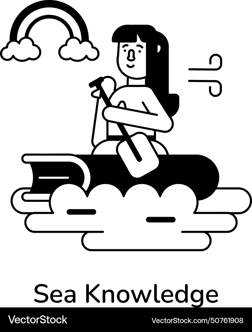 Sea knowledge Royalty Free Vector Image - VectorStock