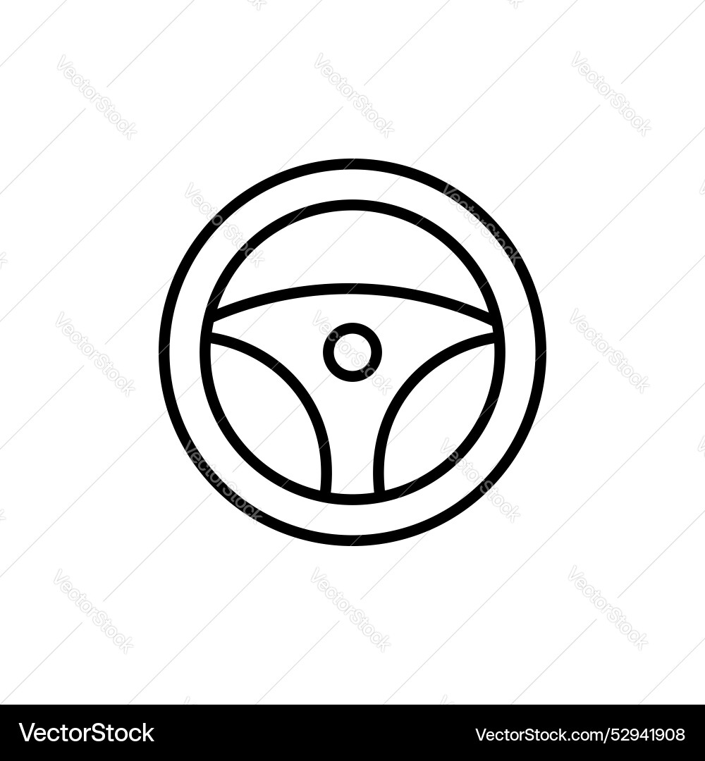Steering wheel icon set truck or car automobile Vector Image