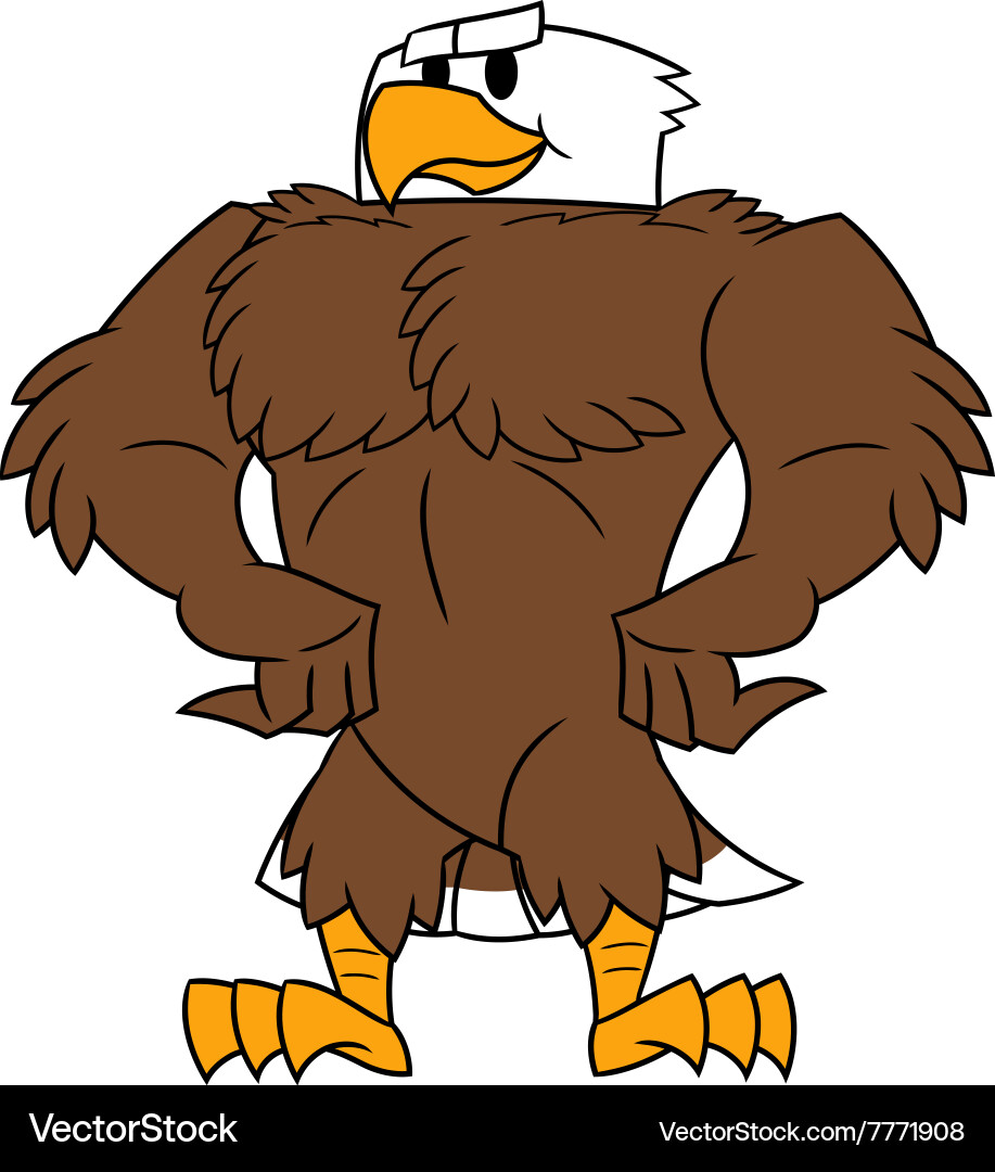 Strong eagle posing Royalty Free Vector Image - VectorStock