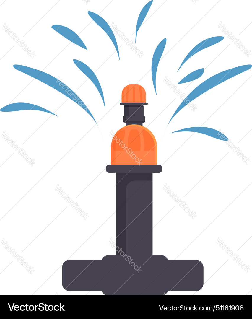 Water irrigation pipe icon cartoon Royalty Free Vector Image