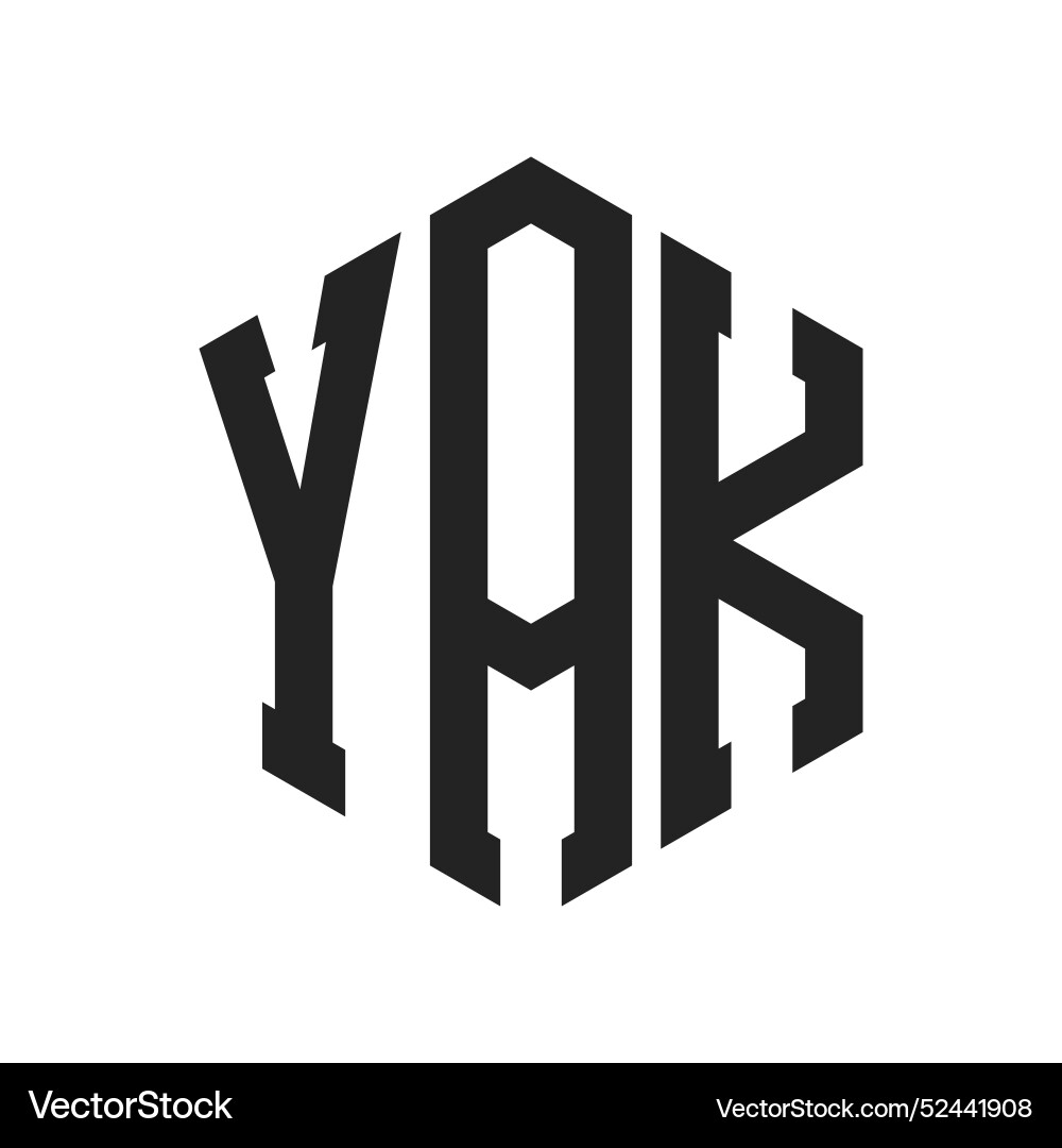 Yak logo design initial letter yak monogram logo Vector Image