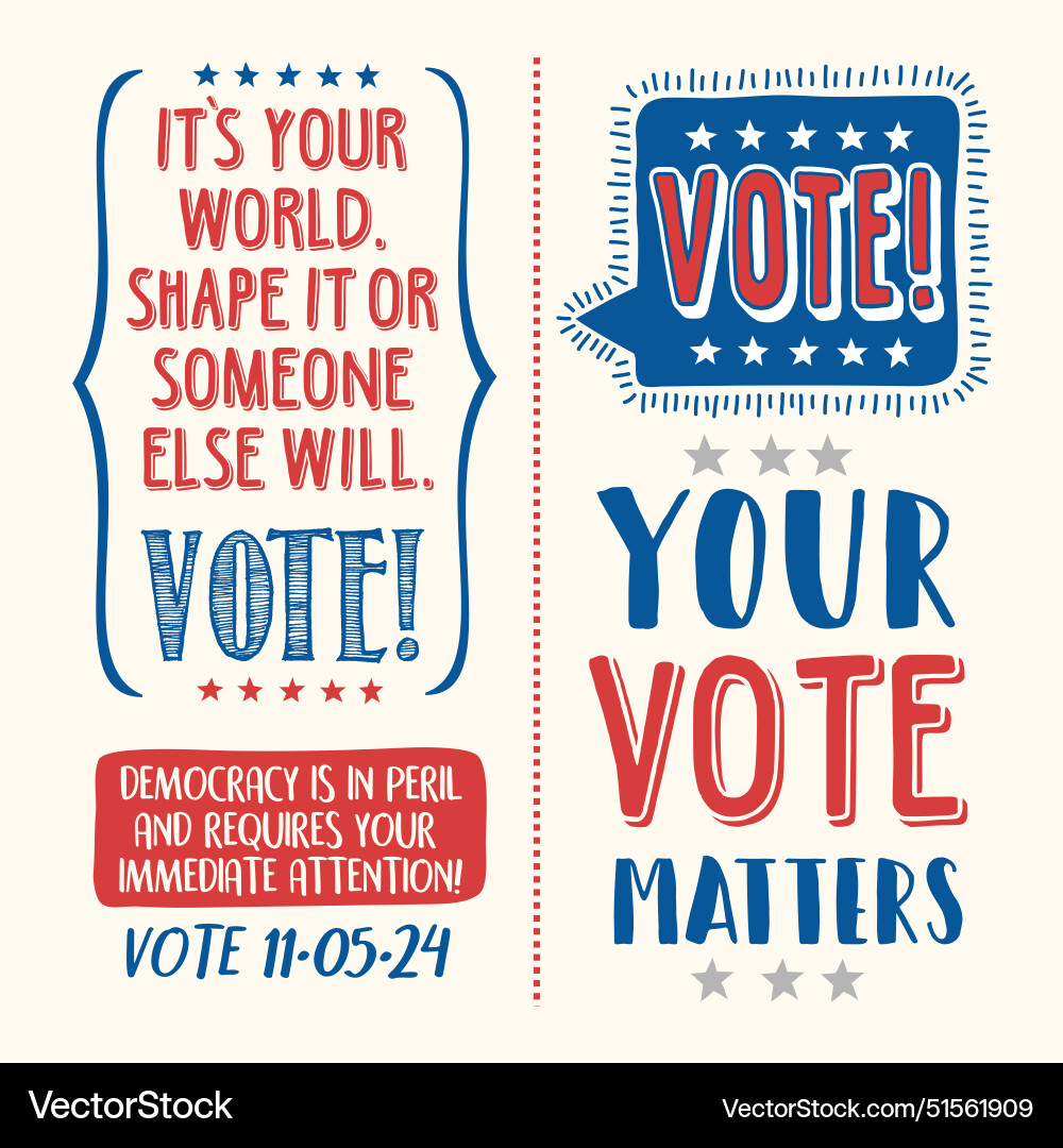 2024 usa election voter incentive graphics Vector Image