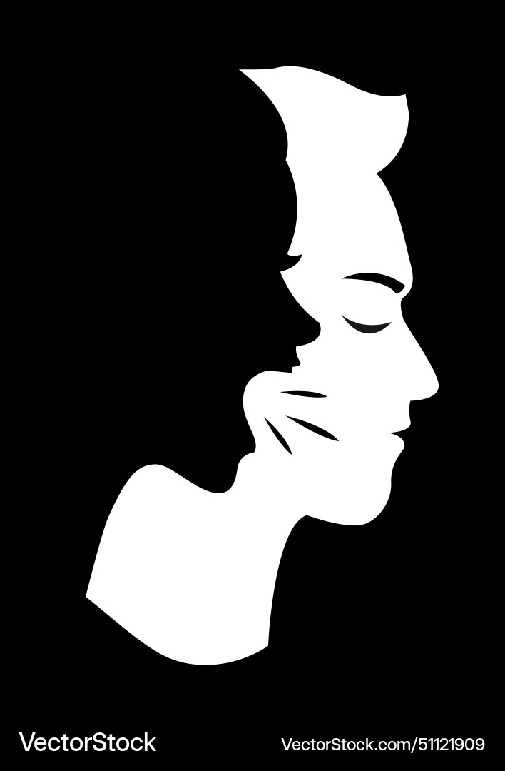 A woman shouting to a man concept for aggression Vector Image