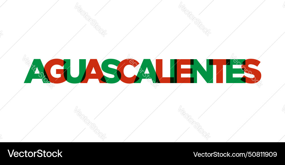 Aguascalientes in the mexico emblem design Vector Image