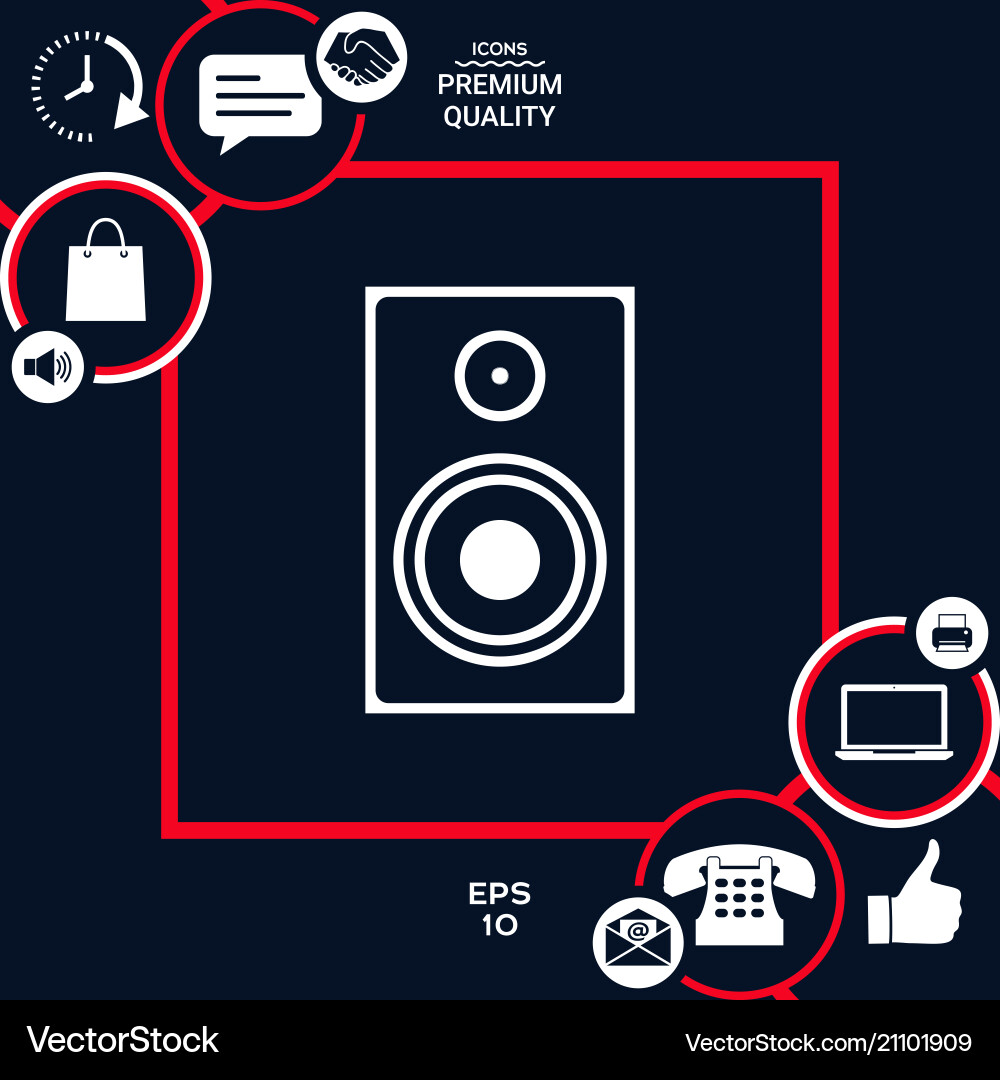 Audio speaker icon Royalty Free Vector Image - VectorStock