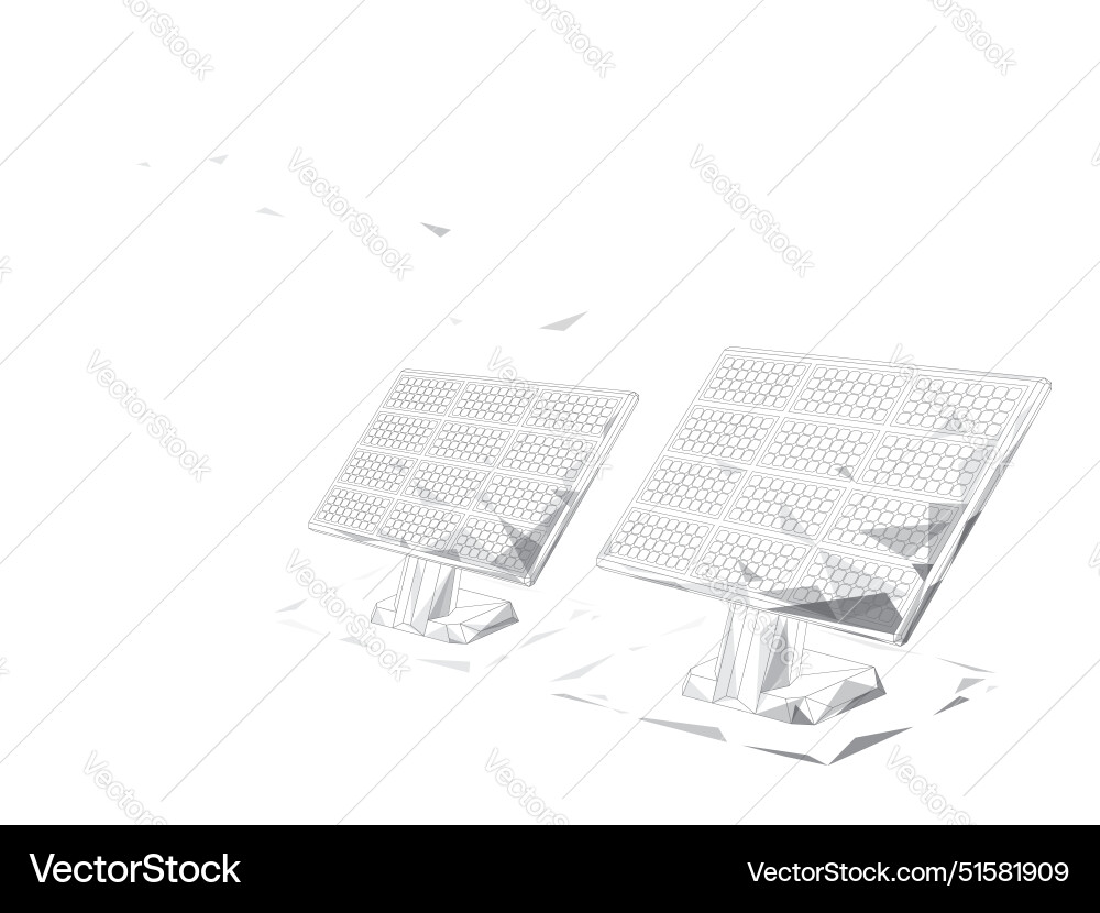 Fragment a003 solar panels Royalty Free Vector Image