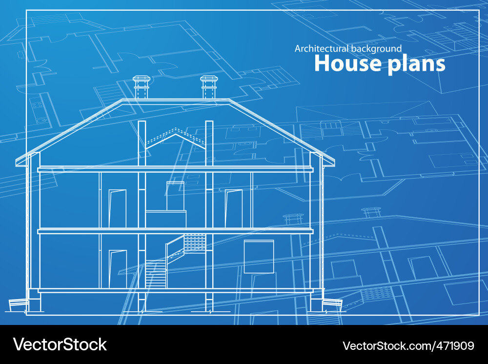 House plans Royalty Free Vector Image - VectorStock