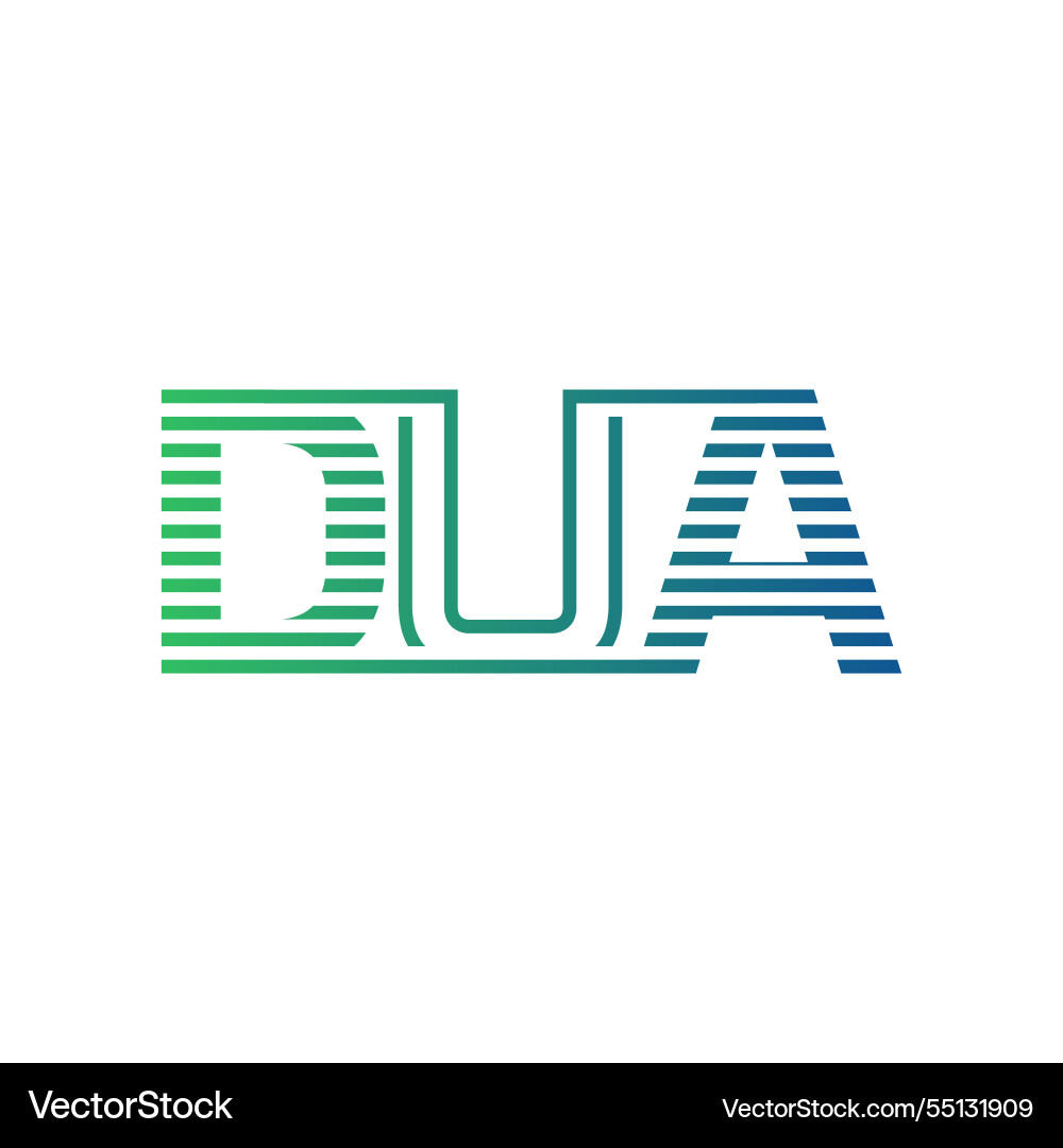 Modern dua logo design letter minimalist Vector Image