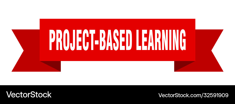 Project-based learning ribbon Royalty Free Vector Image