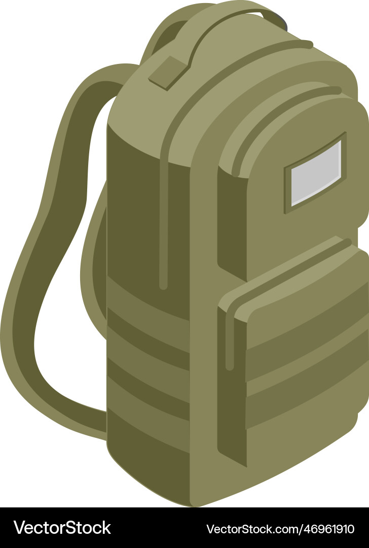 Backpack isometric icon Royalty Free Vector Image
