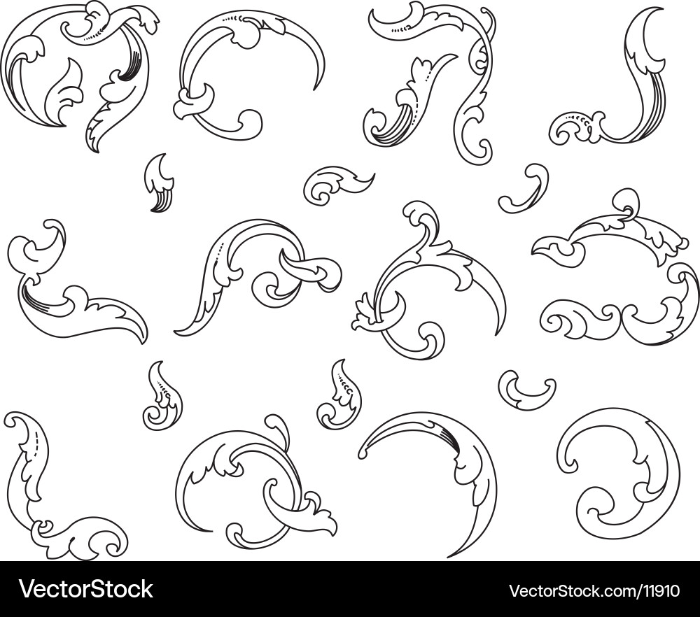 Baroque clipart Royalty Free Vector Image - VectorStock
