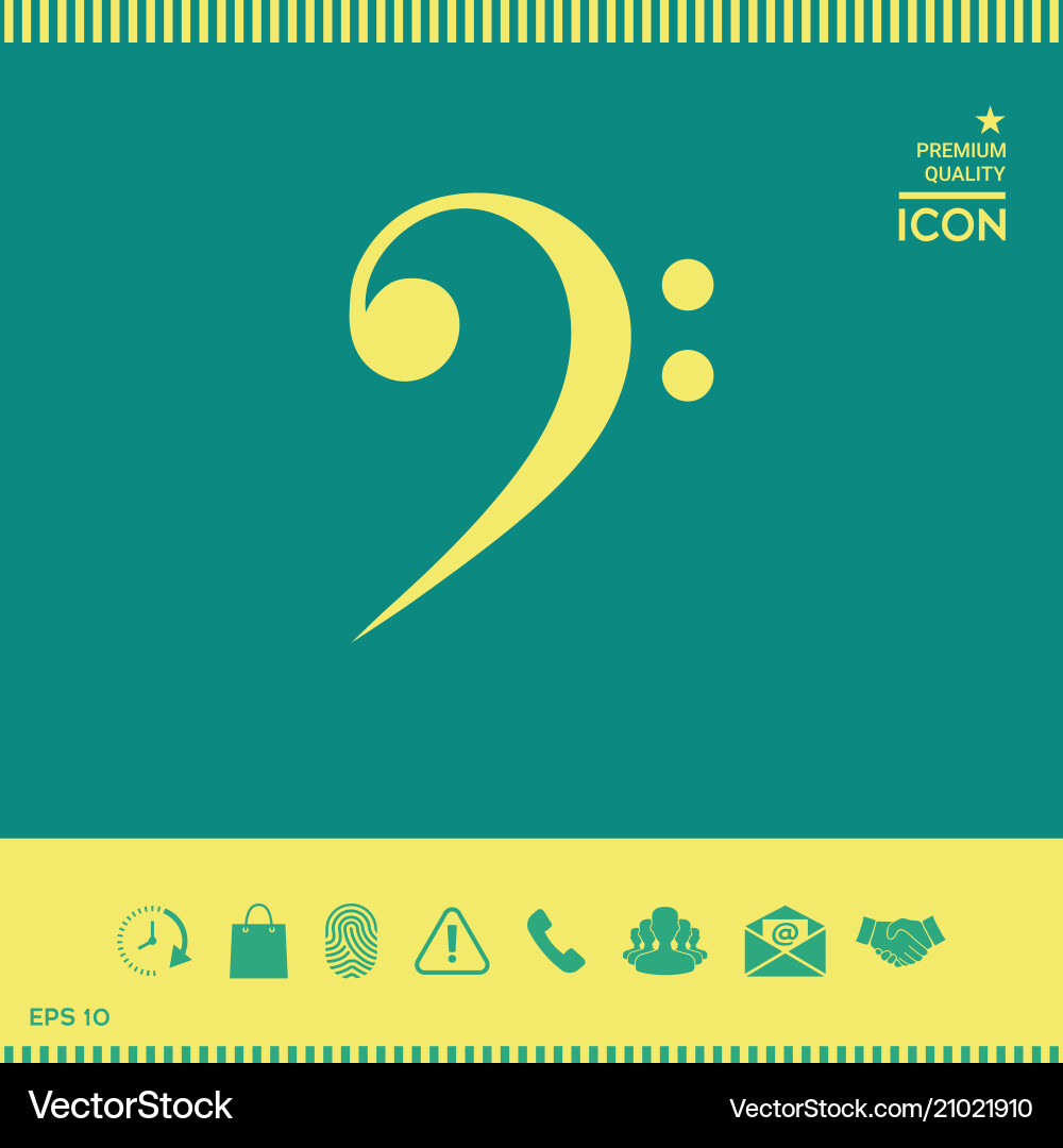 Bass-Criff-Symbol Lizenzfreies Vektorbild - VectorStock