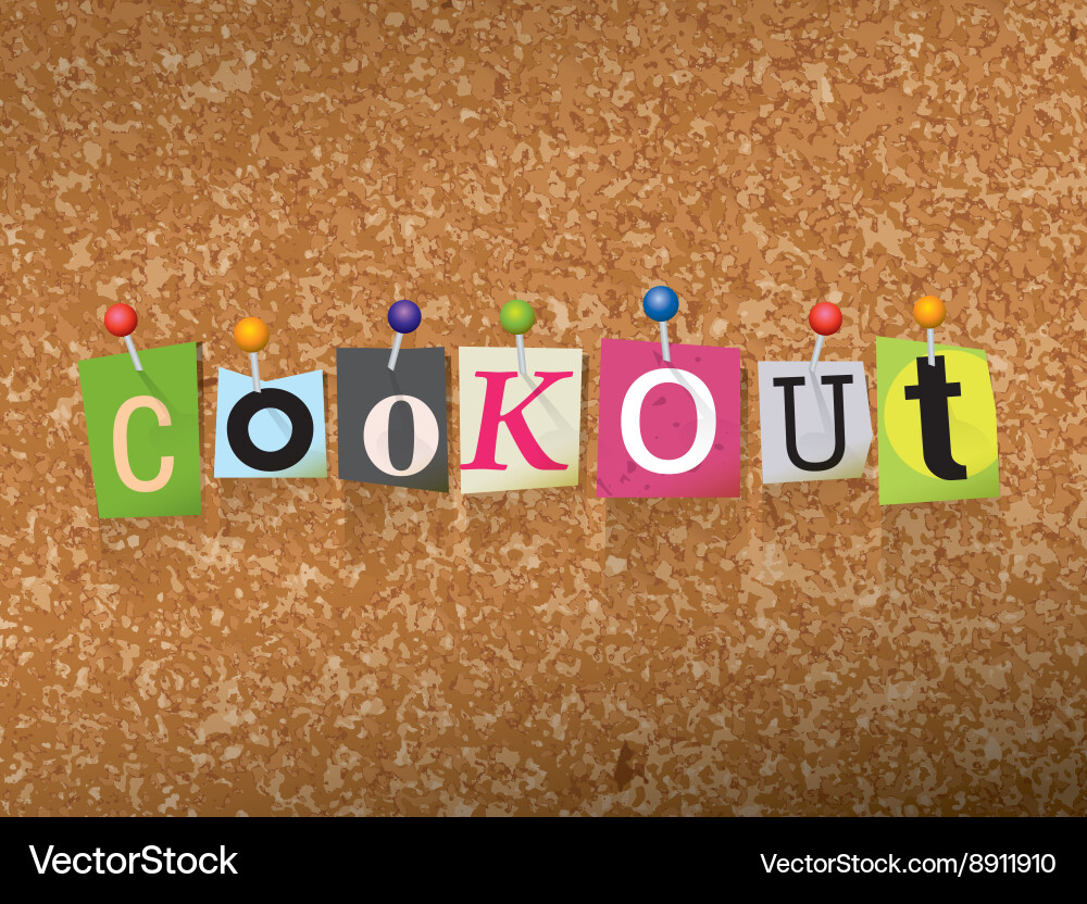Cookout concept Royalty Free Vector Image - VectorStock